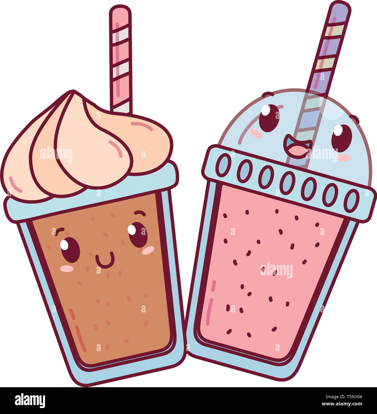 delicious tasty sweet milkshakes cartoon vector illustration graphic ...