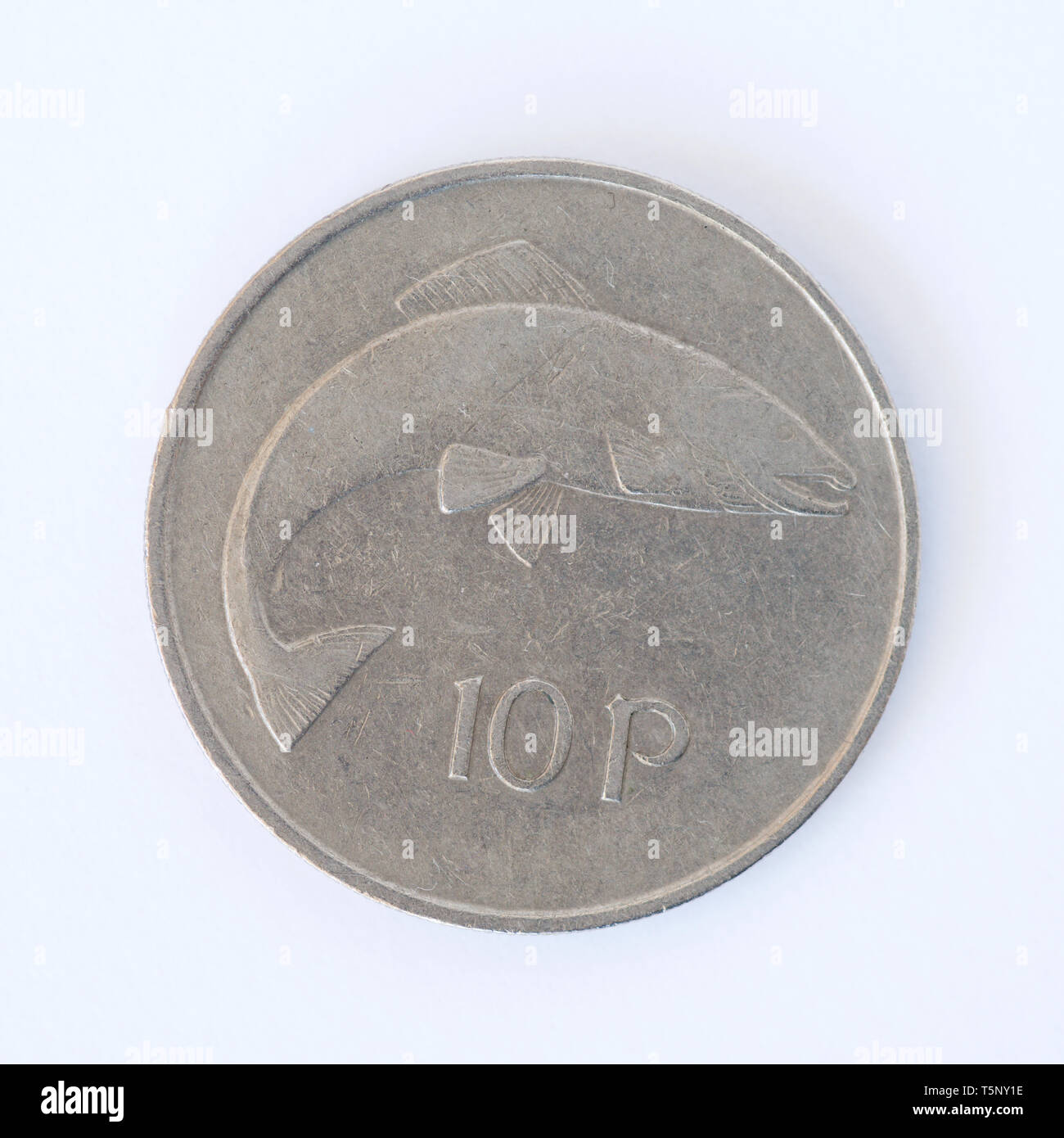 10p Irish coin -1973 Stock Photo - Alamy