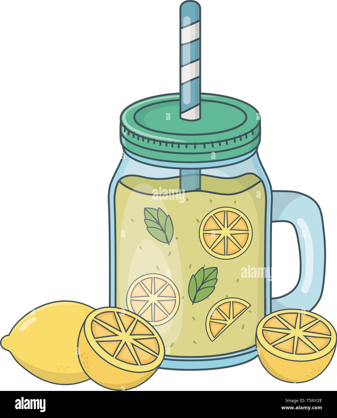 Mason Jar Lemonade Clipart