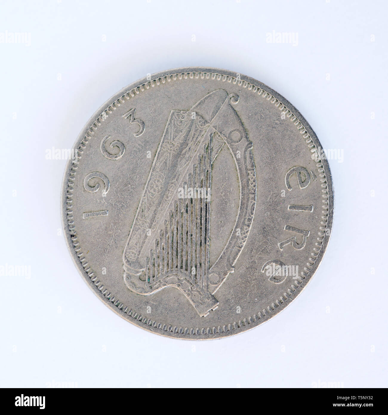 Irish two shilling coin - 1963 Stock Photo - Alamy