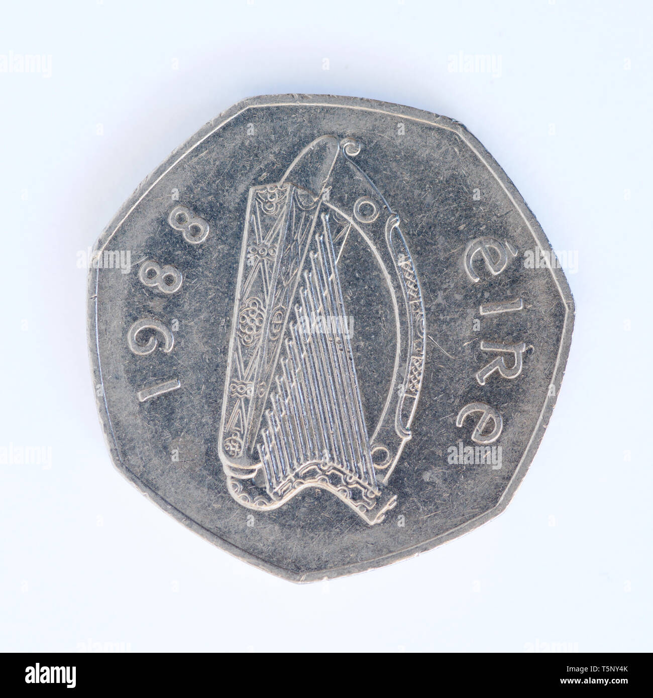 Irish 50p coin - 1988 Stock Photo - Alamy