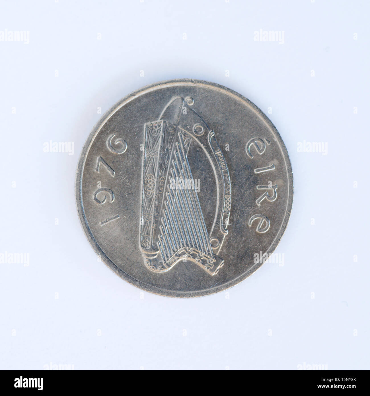 Irish 5 pence coin - 1976 Stock Photo - Alamy