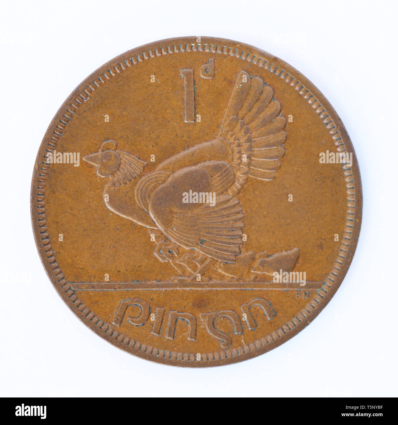 Irish one penny coin - 1949 Stock Photo - Alamy