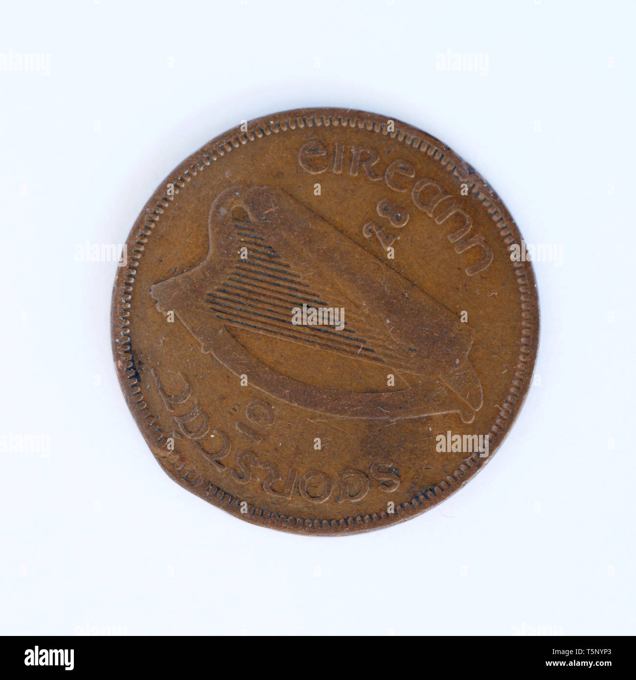 Irish halfpenny coin - 1928 Stock Photo - Alamy