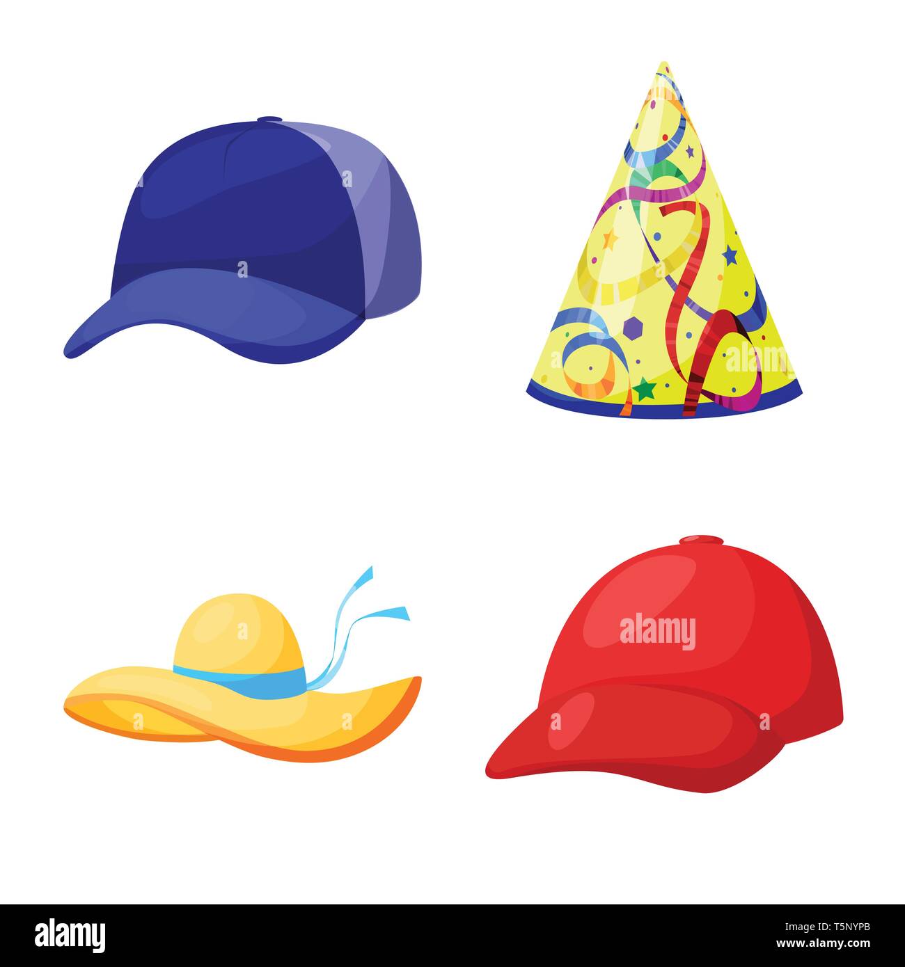 Isolated object of headgear and napper logo. Collection of headgear and ...