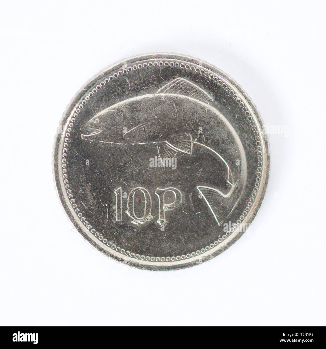 Irish 10 pence coin - 1997 Stock Photo - Alamy