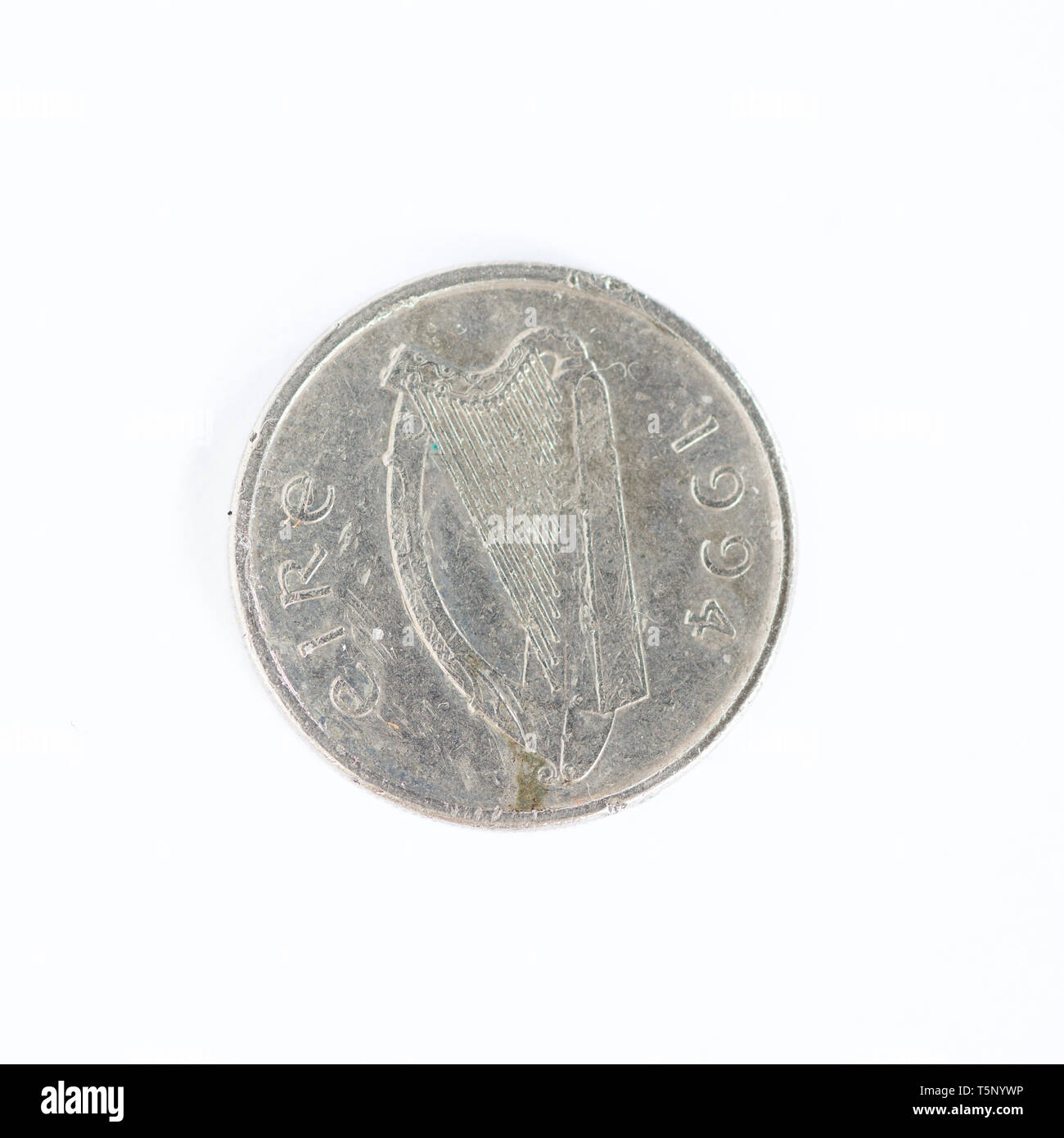 Irish 5 pence coin - 1994 Stock Photo - Alamy