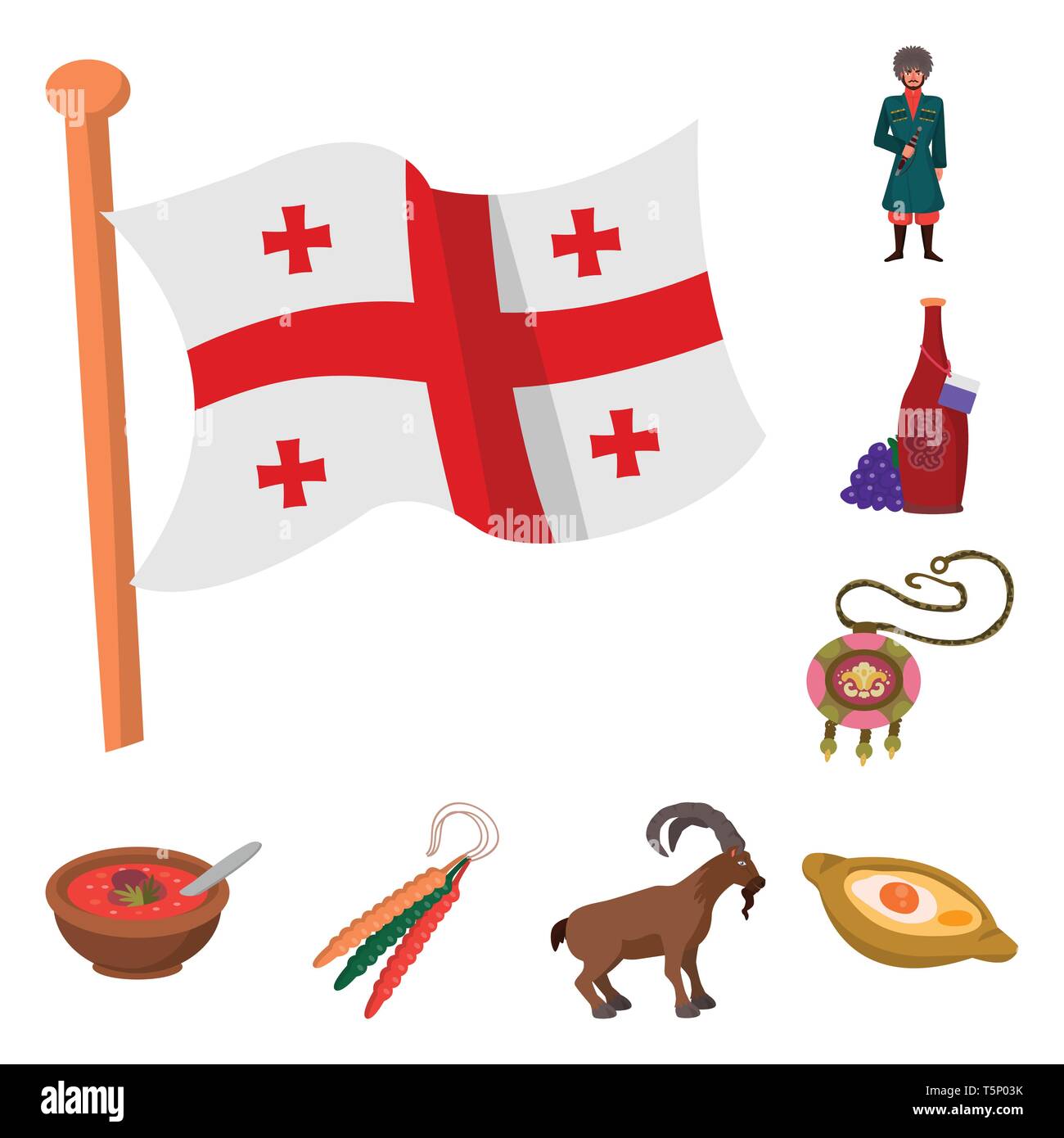 Vector design of Caucasus and traditions icon. Set of Caucasus and ...