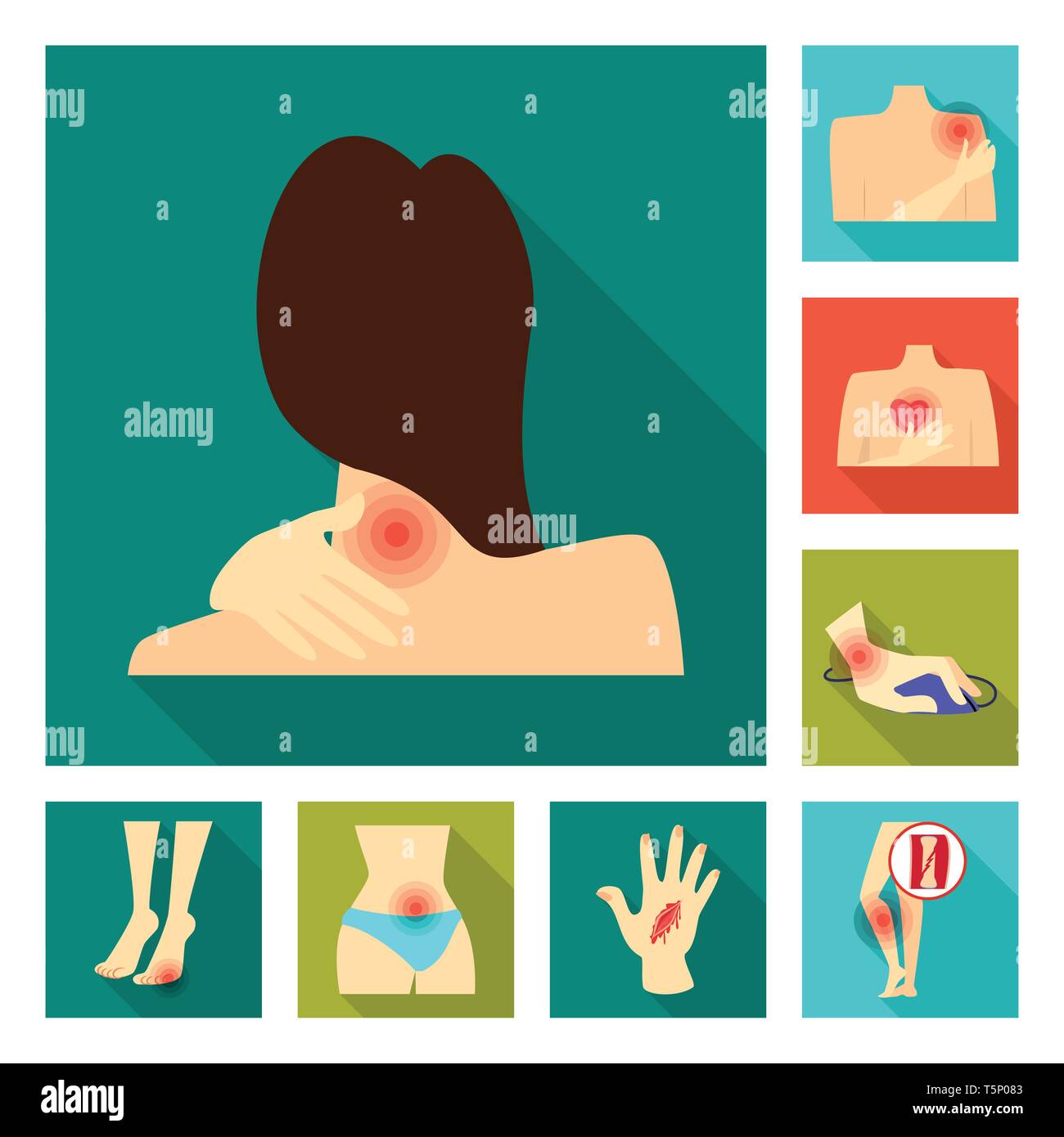 Vector design of damage and wound sign. Collection of damage and ...