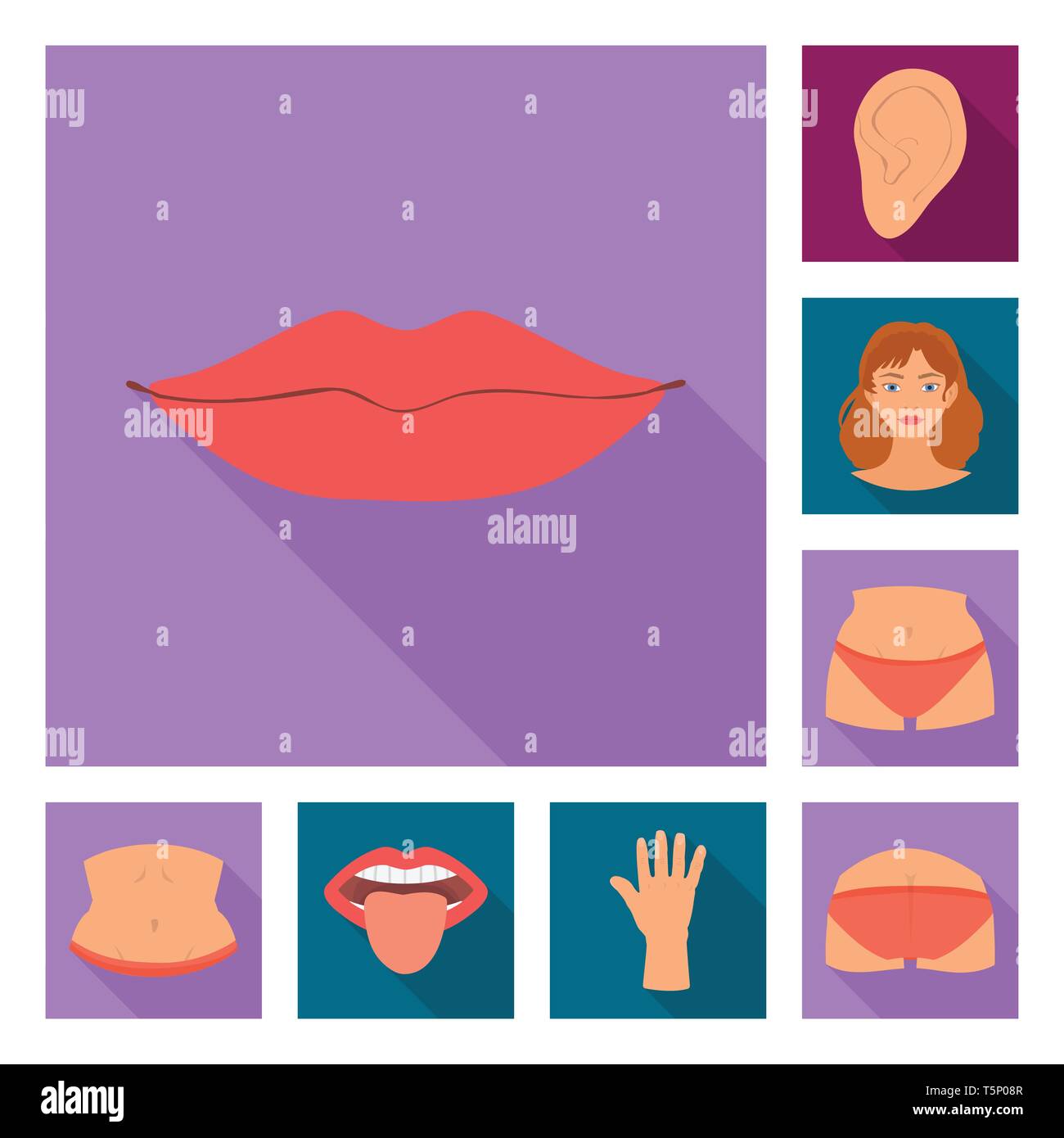 Vector design of body and part symbol. Set of body and anatomy stock ...