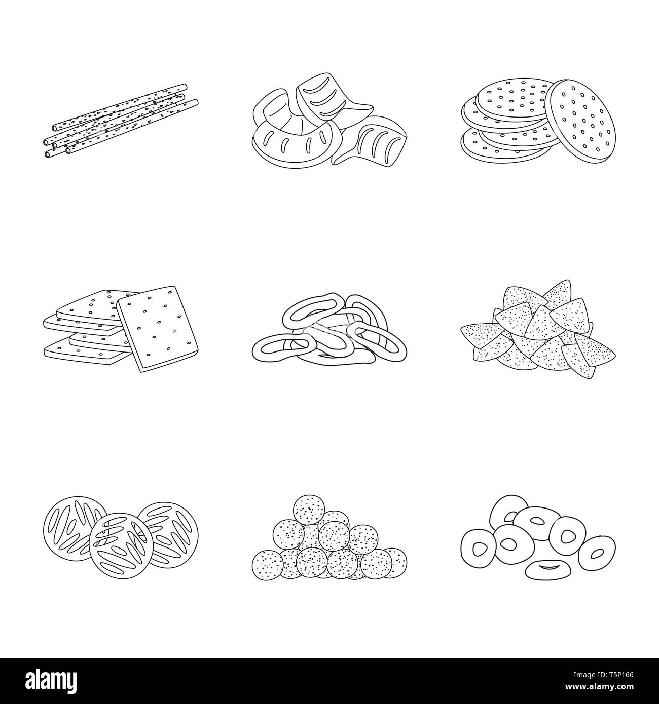 Cracker ring snack chips Black and White Stock Photos & Images - Alamy