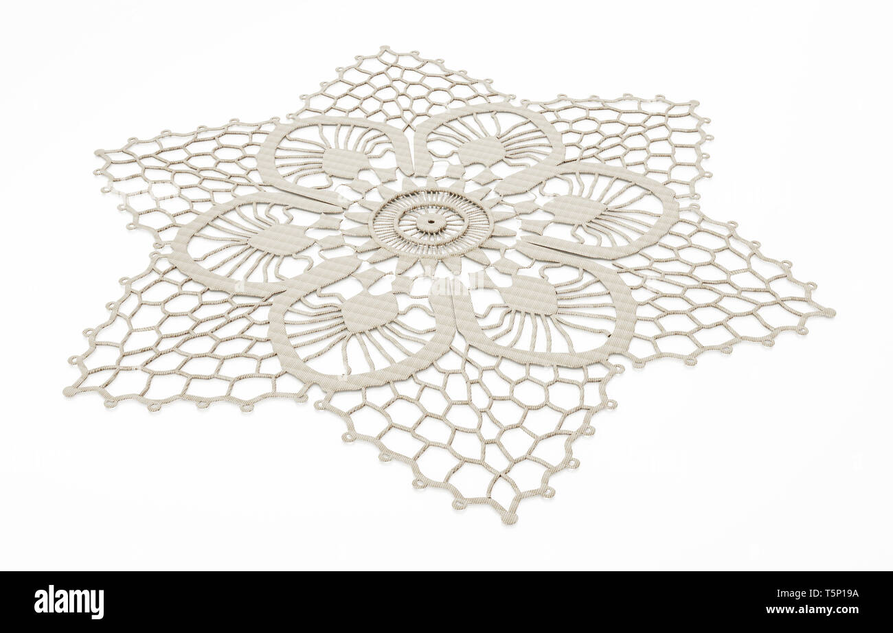 Lace isolated on white background. 3D illustration Stock Photo - Alamy
