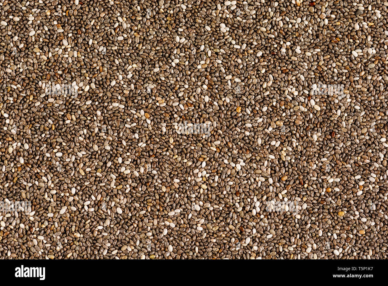 Close up chia seed as texture background. Flat lay. Healthy food ...