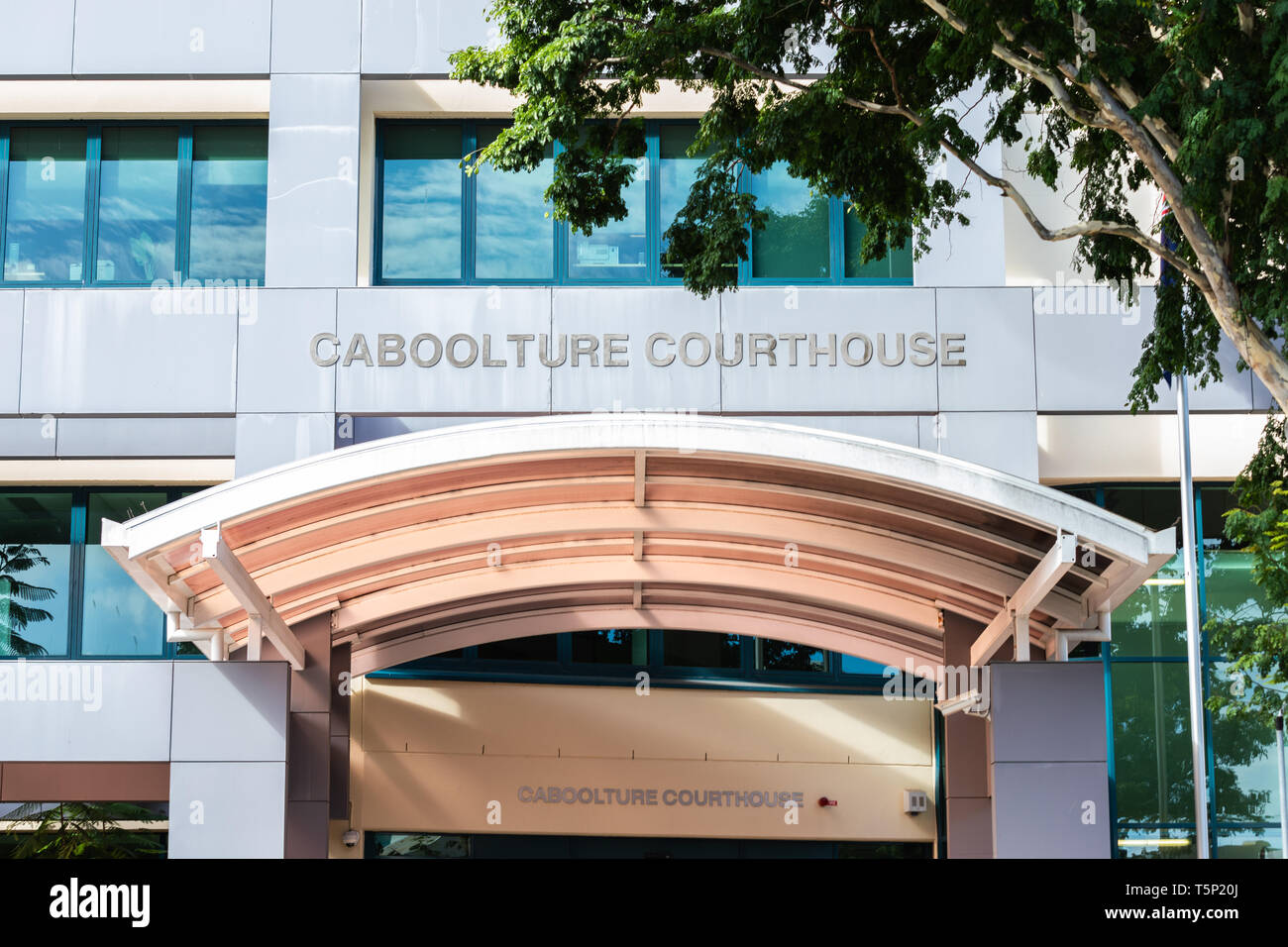 Exterior view of the Caboolture Courthouse on a day when it was closed ...