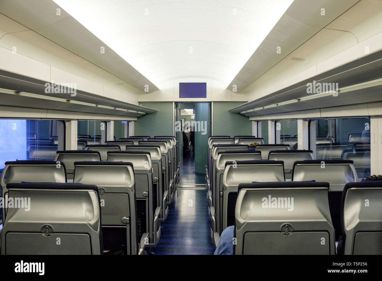 Interior seats cabin inside subway Stock Photo - Alamy