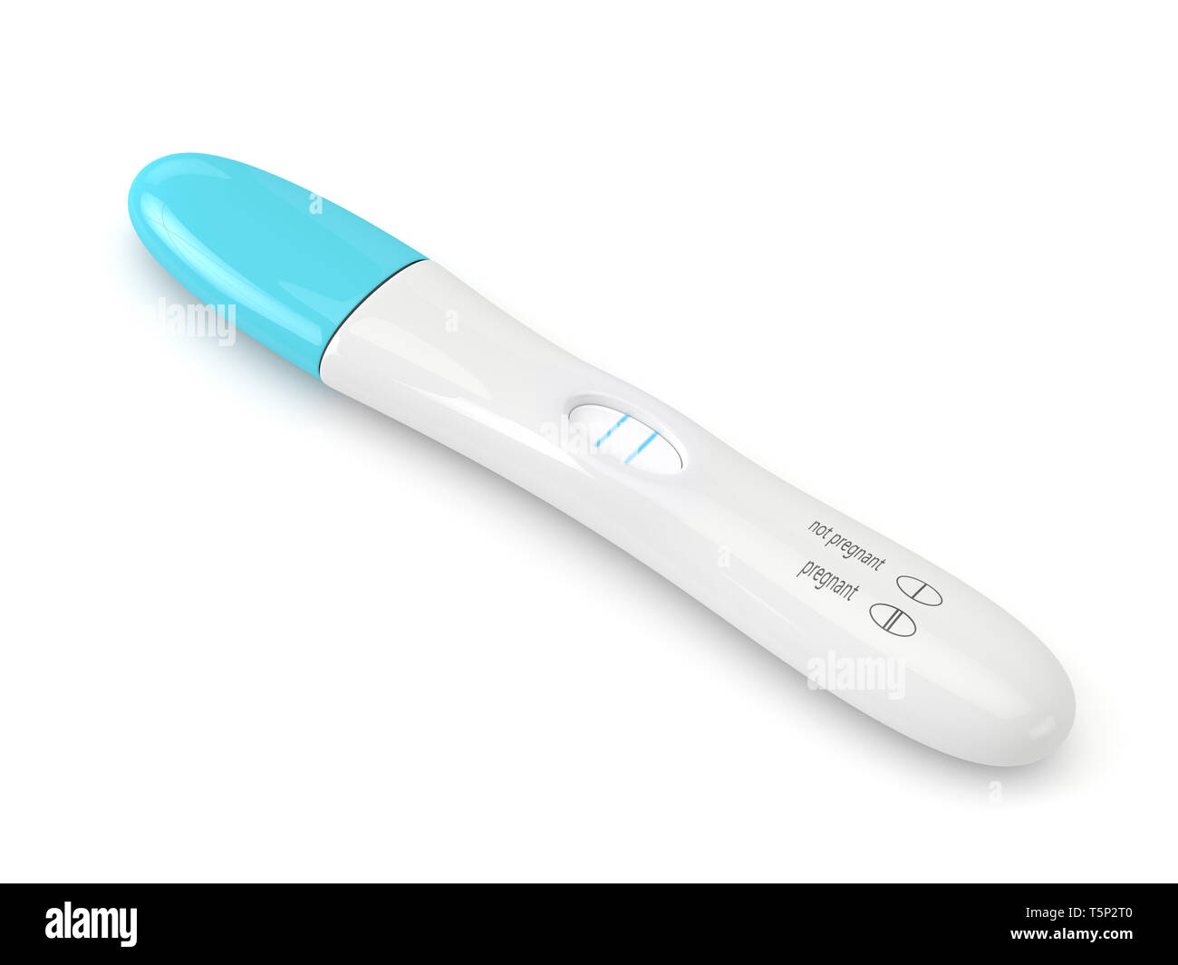 3d render of positive pregnancy test isolated over white background ...