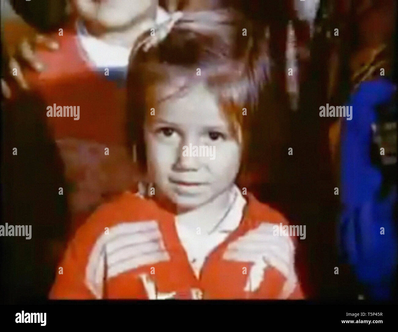 vintage screenshot form a movie of a child / children Stock Photo - Alamy