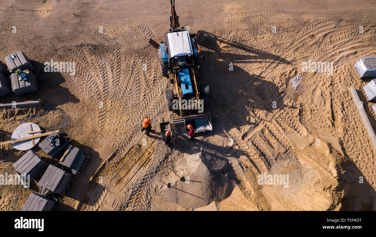 top view of industrial road roller machine isolated texture, working ...