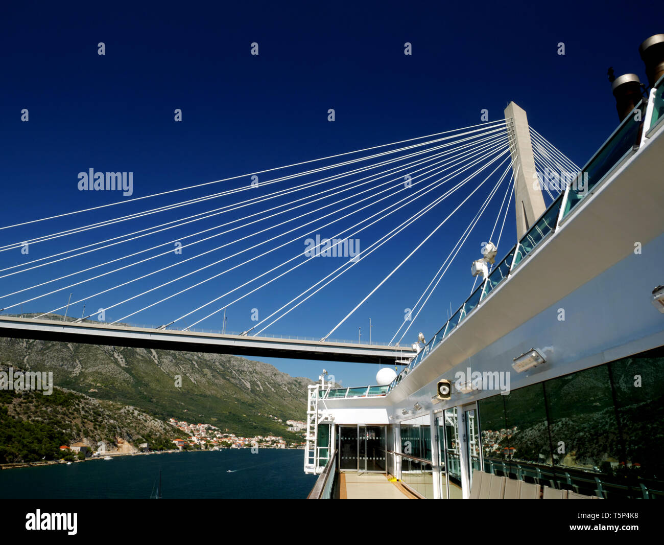 Dubrovnik, Croatia. Franjo Tudman bridge, cruise terminal Stock Photo ...