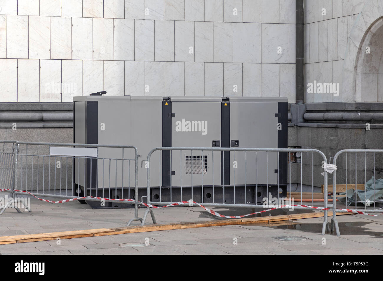 Stand By Portable Electric Power Generator Unit Stock Photo - Alamy