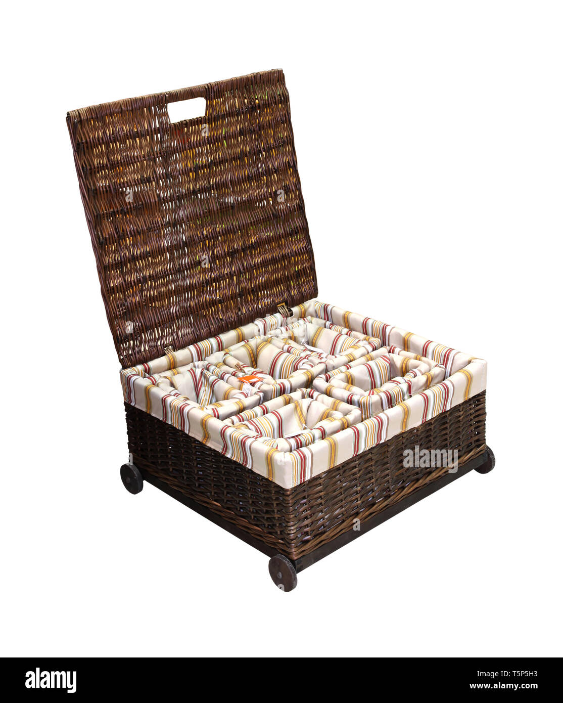 Rattan open box isolated with clipping path included Stock Photo - Alamy