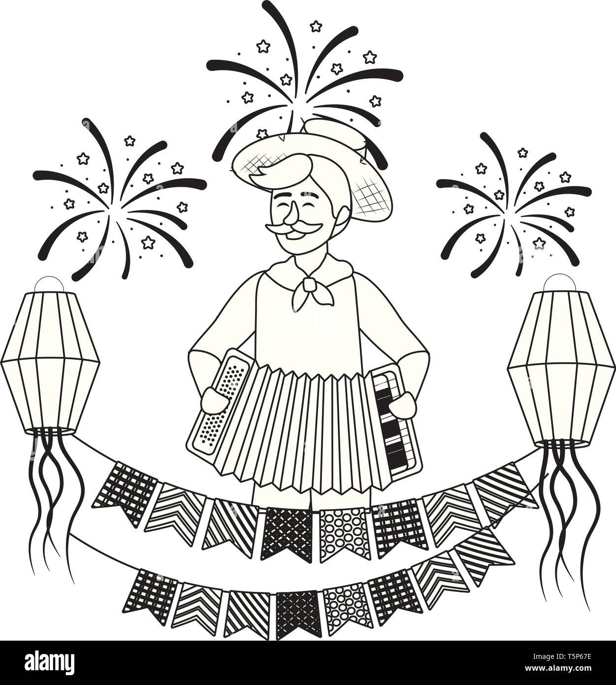 festa junina brazil party festival june celebration man with ...