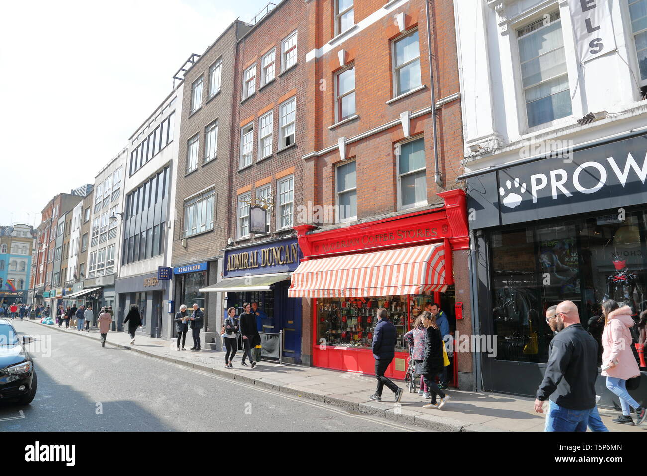 View of Dean Street in Soho, London, UK Stock Photo - Alamy