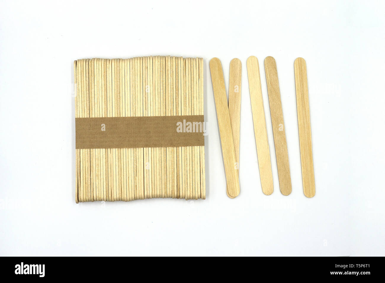 Ice Cream Wooden Sticks Wood Ice Cream Stick Isolated On White Background High Resolution Image
