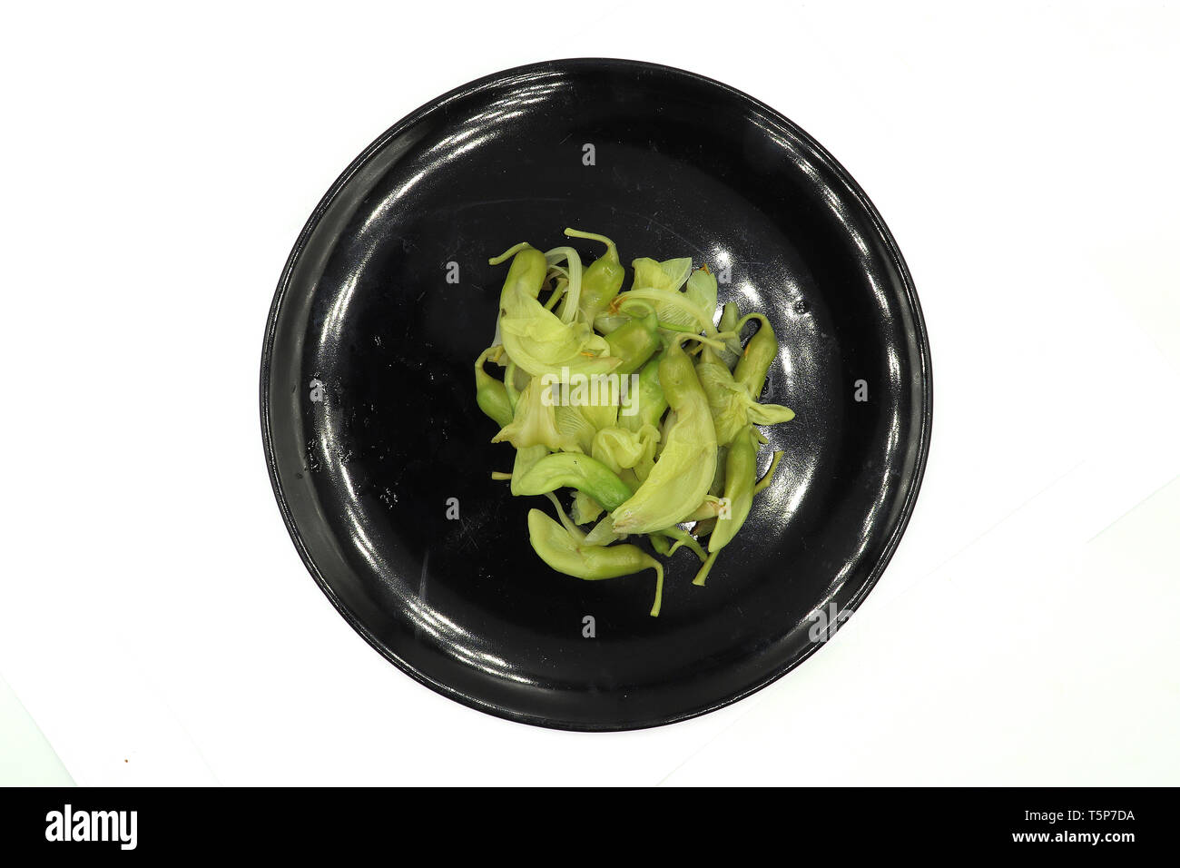 Boiled green agasta : Sesbania grandiflora , Aeschynomene , agati or ...