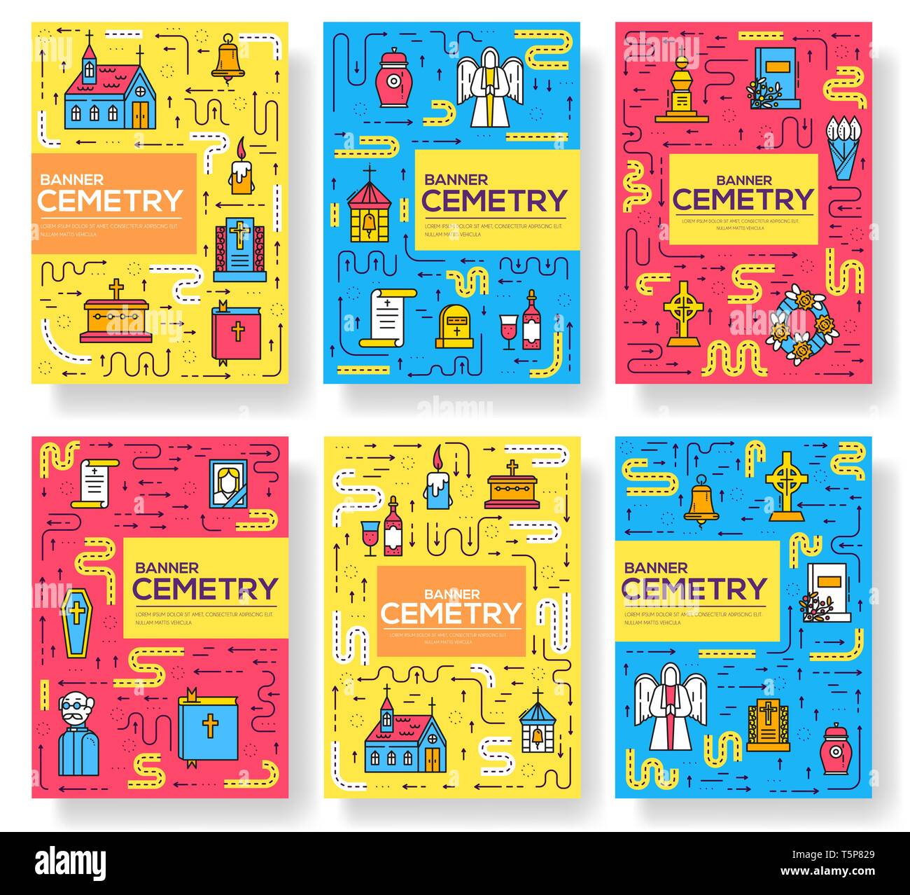 Thin lines collection icons set dedicated to funeral, death, and ...