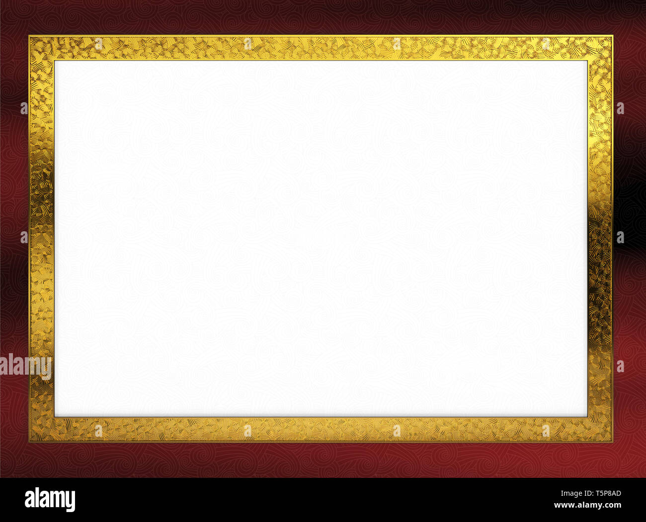 Border with red abstract geometric background. 3D illustration Stock ...