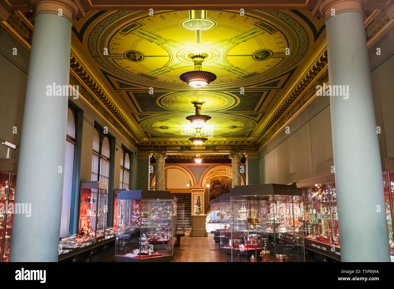 England, London, Knightsbridge, Victoria and Albert Museum, Silverware ...