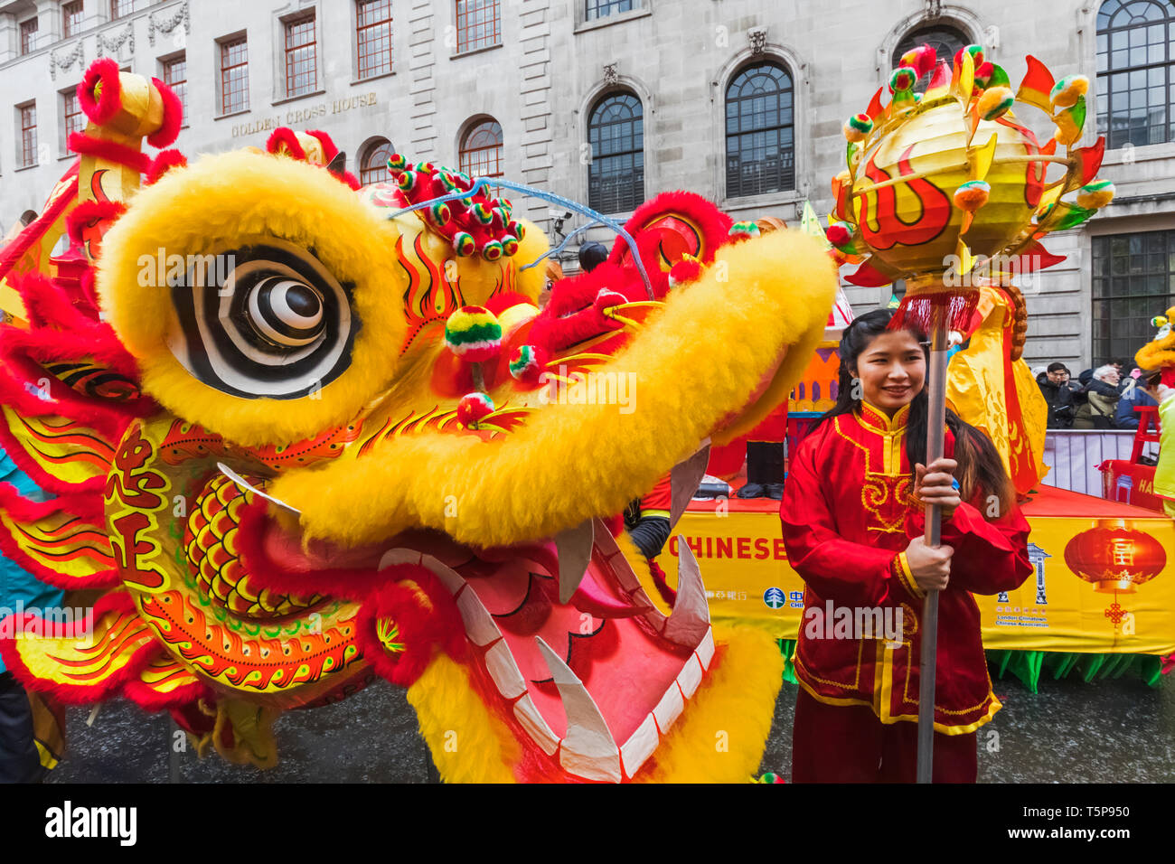 England, London, Chinatown, Chinese New Year Parade, Chinese Dragon and ...