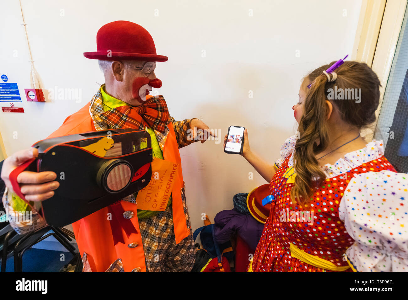 England, London, The Annual Grimaldi Clowns Church Service at All ...