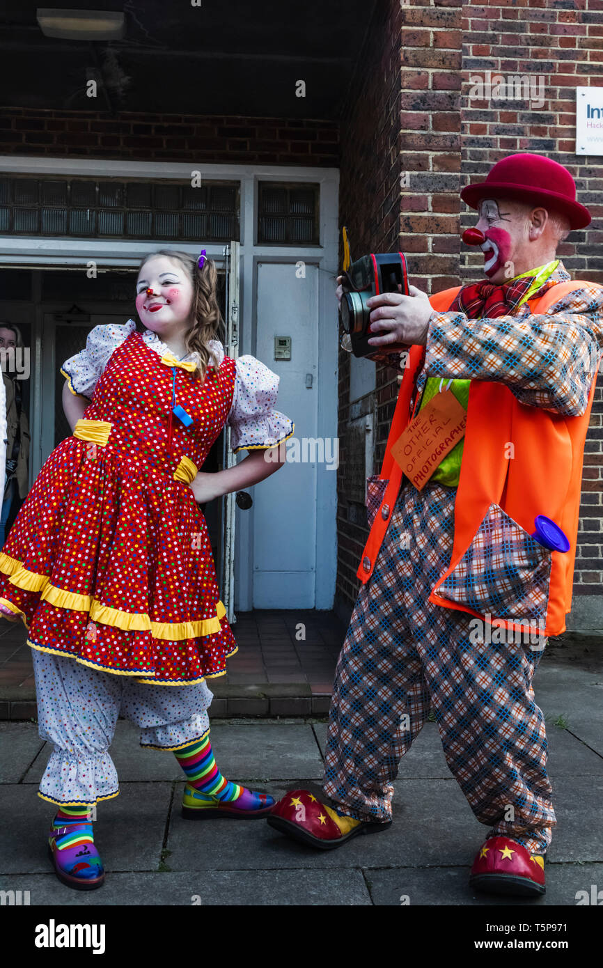 England, London, The Annual Grimaldi Clowns Church Service at All ...