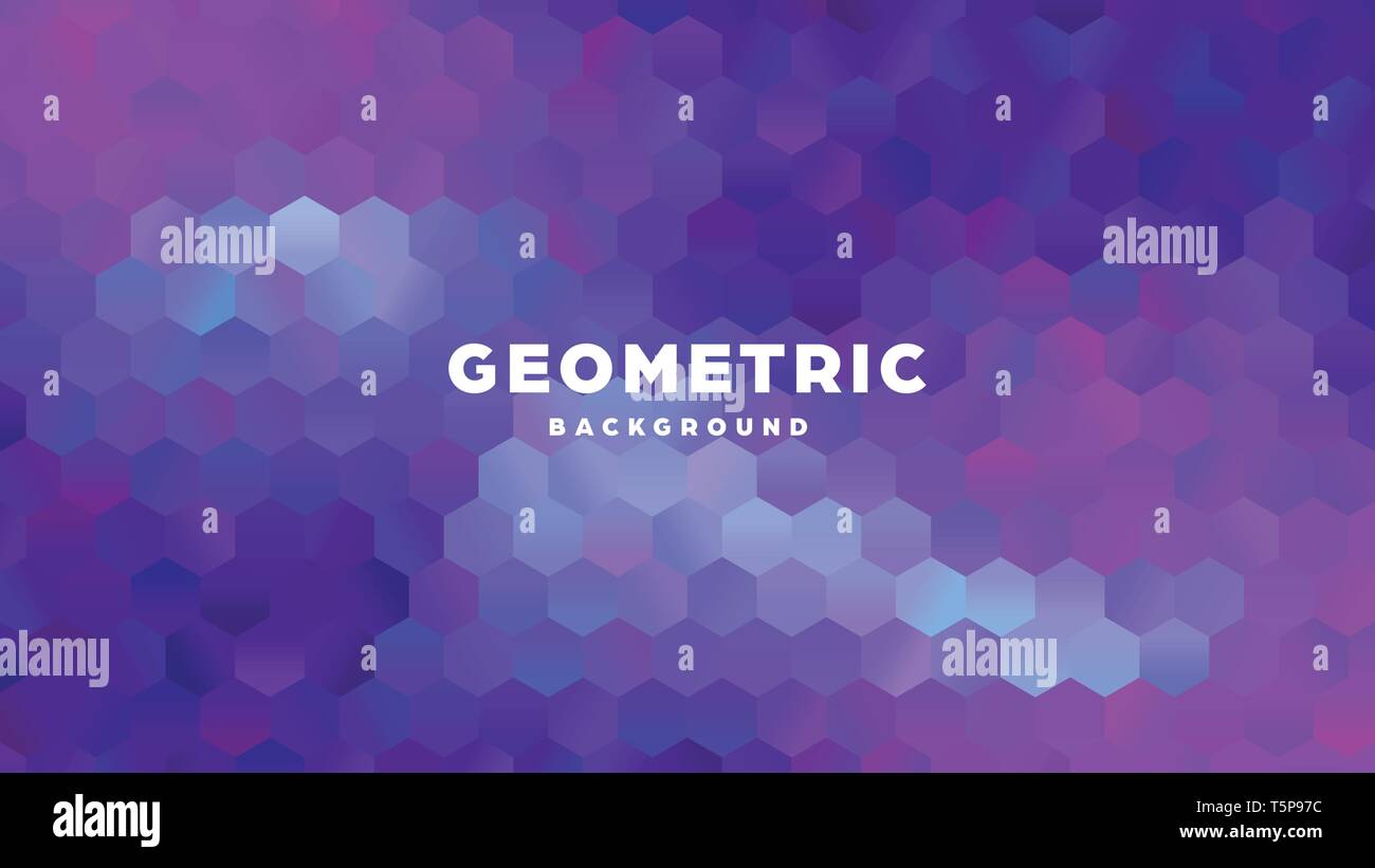 Hexagonal polygonal abstract background. Colorful triangle gradient design. Low poly hexagon ...