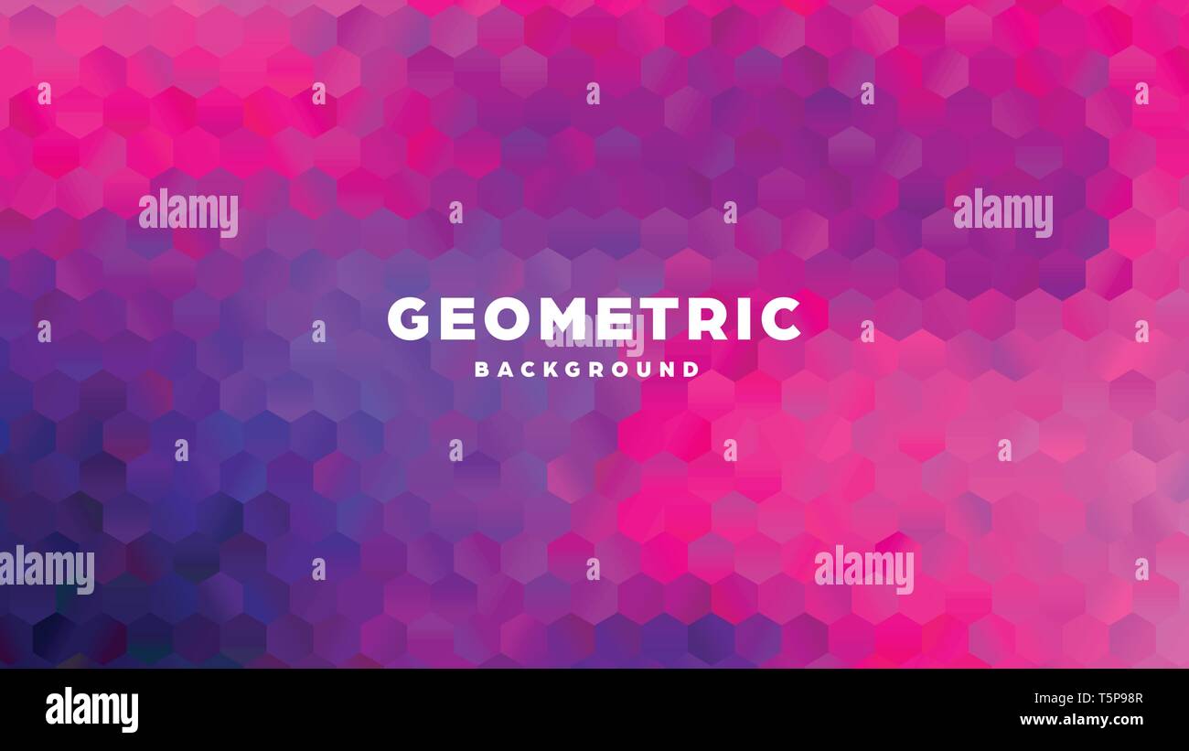 Hexagonal polygonal abstract background. Colorful triangle gradient ...