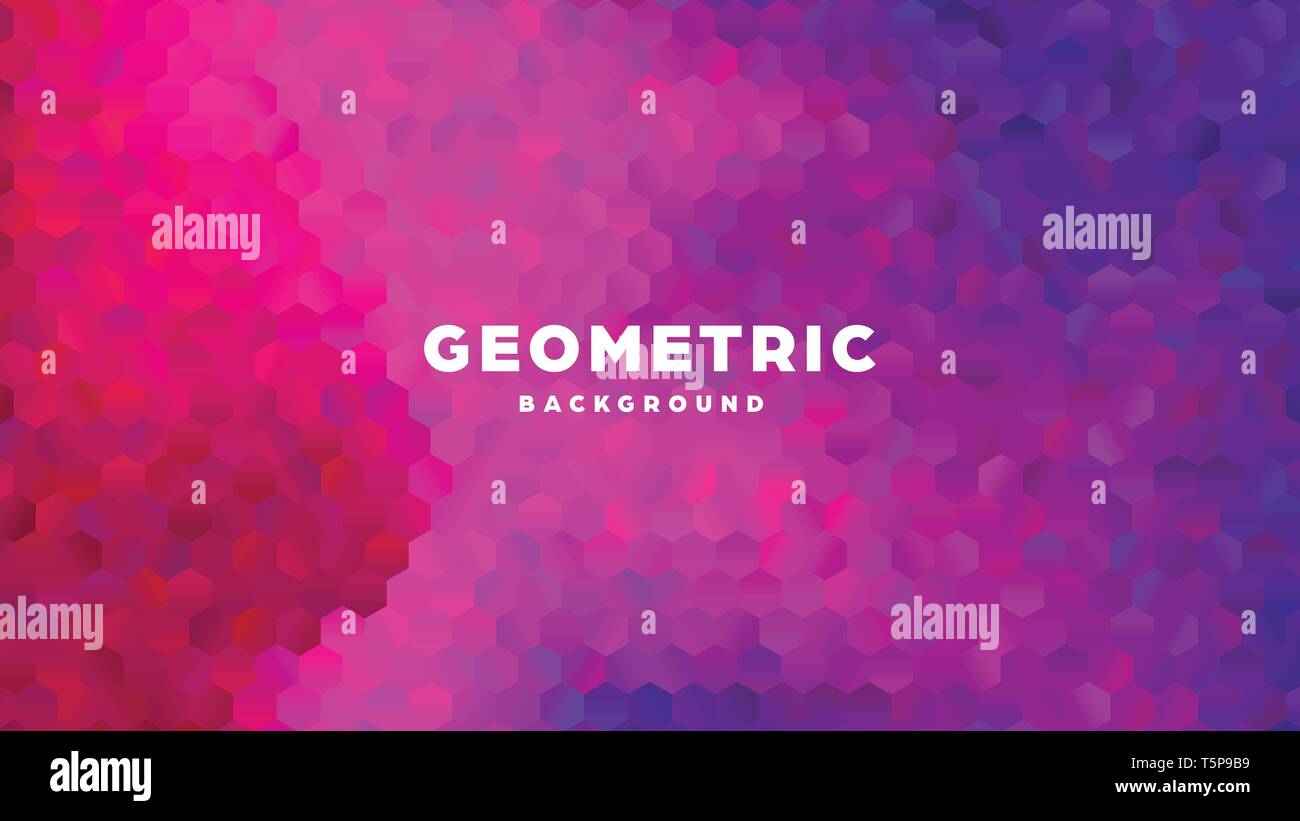 Hexagonal polygonal abstract background. Colorful triangle gradient ...