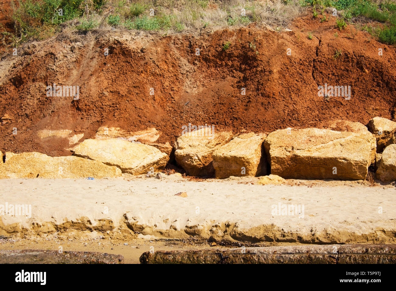 the surface texture of the slope from dry sand-clay granular soils with ...