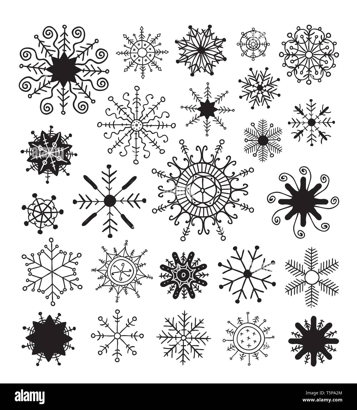 Snowflake Collection Vector Illustration Stock Vector Image And Art Alamy