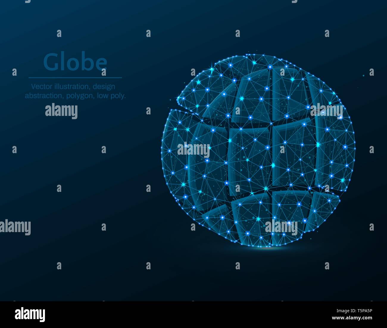 Globe symbol low poly vector illustration, world polygonal icon ...