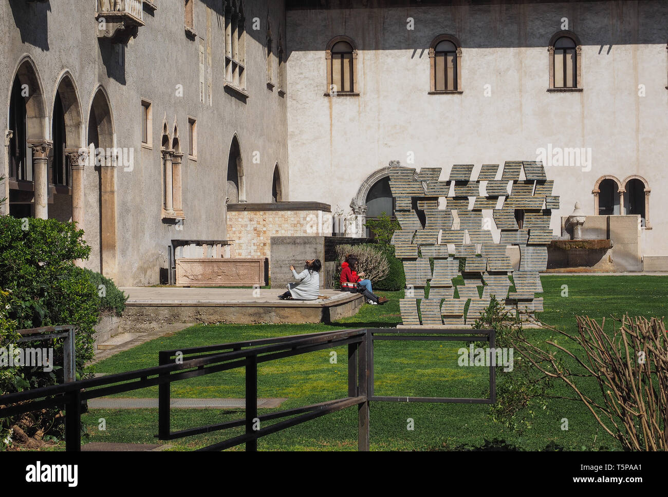 VERONA, ITALY - CIRCA MARCH 2019: Castelvecchio museum designed by ...
