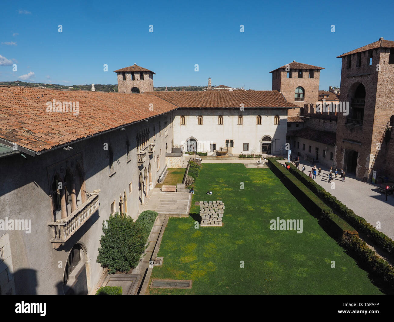 VERONA, ITALY - CIRCA MARCH 2019: Castelvecchio museum designed by ...
