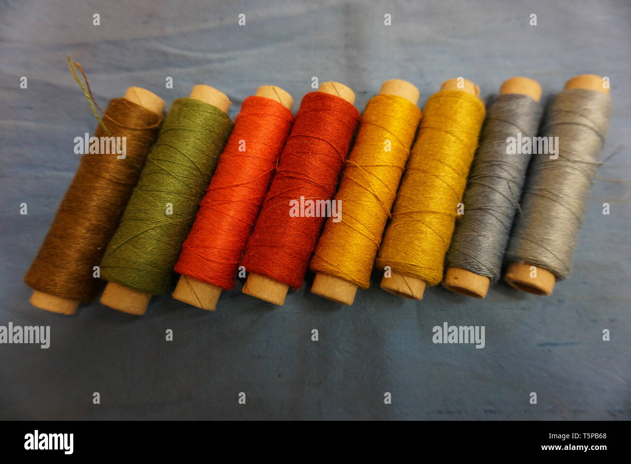 hand dyed linen thread for use in living history reenactment in period ...
