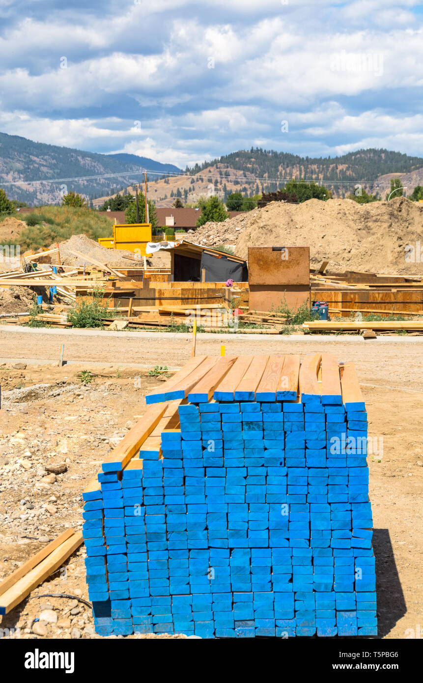 Engineered lumber materials prepared for building construction Stock ...