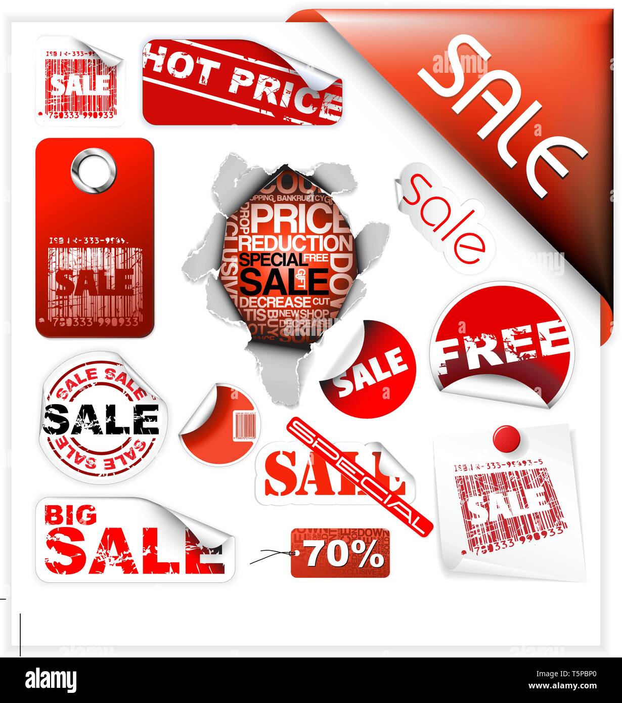 Tickets stickers Stock Vector Images - Alamy