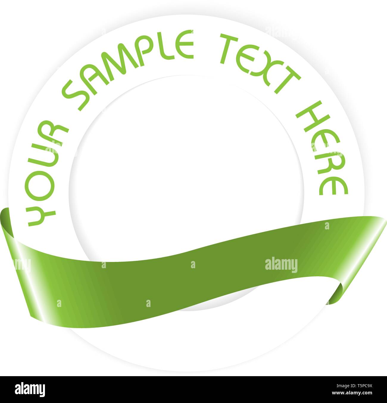 Green fancy ribbon Stock Vector Images - Alamy