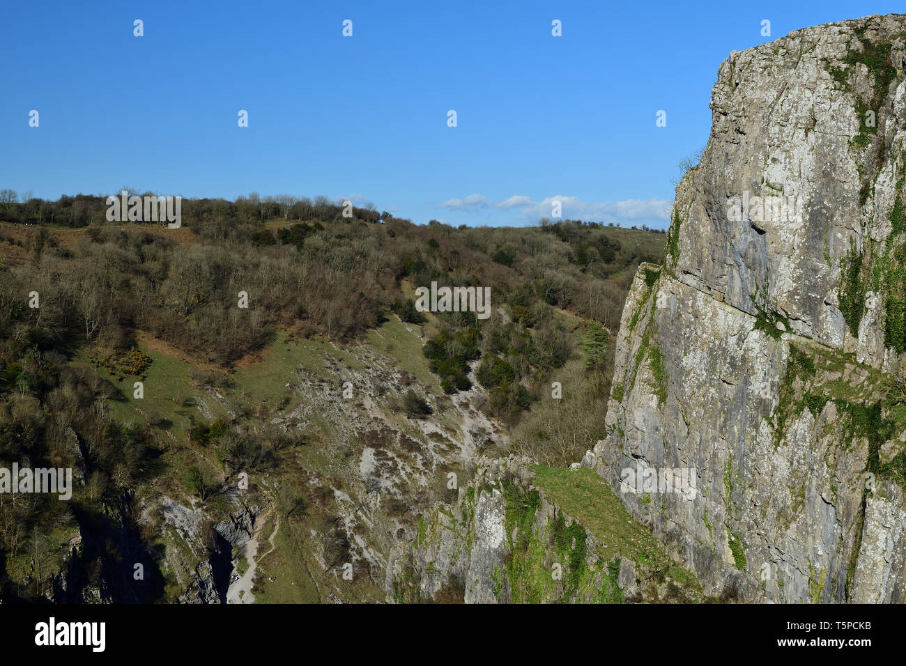 View of Cheddar gorge in Somerset Stock Photo - Alamy