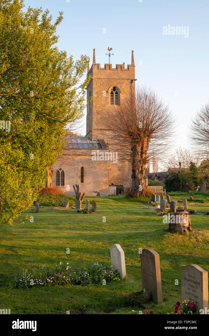Saint John the baptist church in Cherington, Warwickshire, England ...