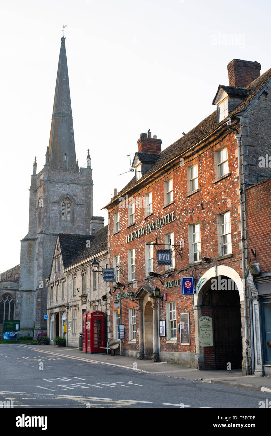 The new inn hotel on an early spring morning in Lechlade on Thames ...